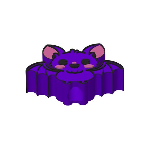 🦇 Kawaii bat Topper 2 sizes 3MF File included・ 3D File for 3D printing ...