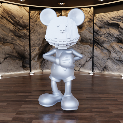 🐁 Mickey Mouse Mosaic Fan Art Toy・ STL File for 3D printing・Cults
