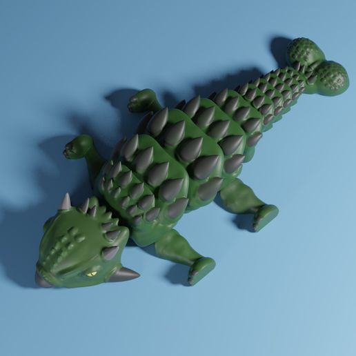🦖 Bumpy the Ankylosaurus Flexi Articulated Dinosaur・ STL File for ・Cults