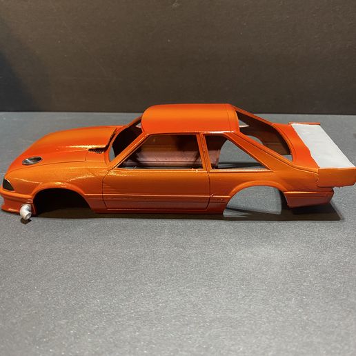 3D printed 1988 FOXBODY LX HATCHBACK OUTLAW WITH SEPARATED HOODS - DRAG ...