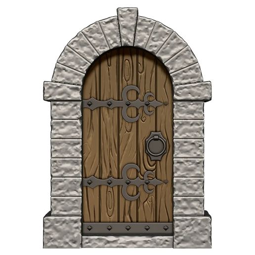 🏰 Castle / Medieval Door (doorway and block surround)・Free STL File for ...