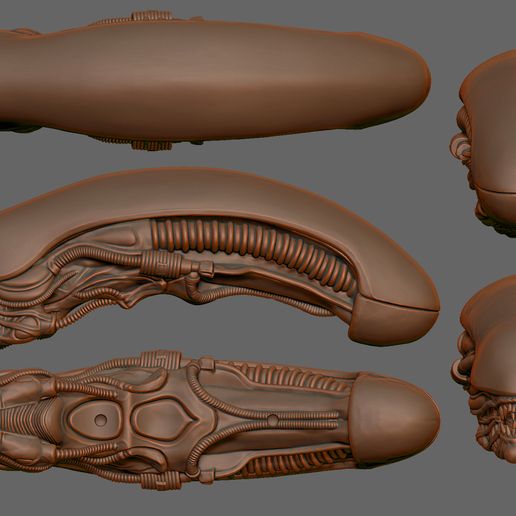👽 Alien Head・ STL File for 3D printing・Cults