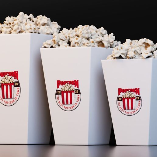 🍿 Popcorn Pack・ STL File for 3D printing・Cults
