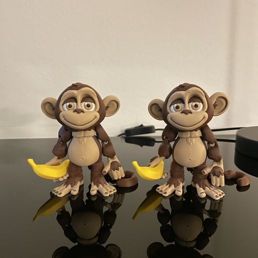 3D printable Flexi Factory Monkey with Tree and Banana: 3mf Included ...