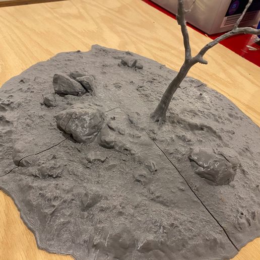 🎲 Wargaming Terrain Large Hill・ STL File for 3D printing・Cults