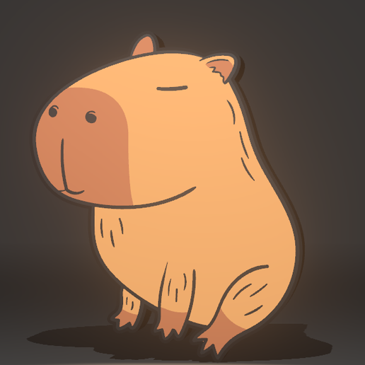 📦 Capibara light box・Archivo 3MF para Impresión 3D・Cults