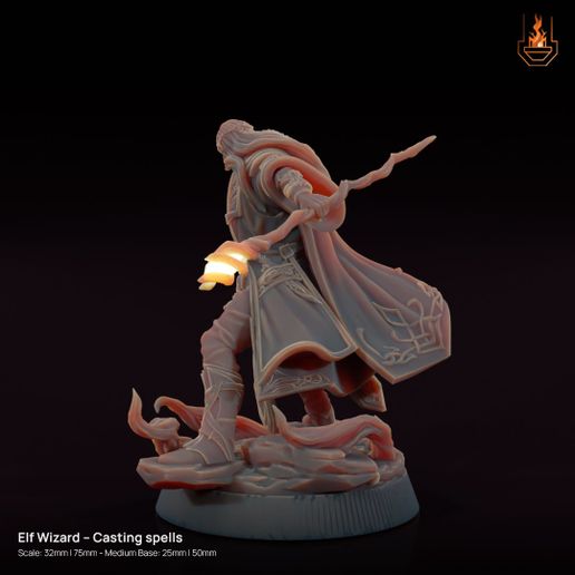 STL file Elf Wizard - Casting spells 🧝 ・3D printing idea to download・Cults