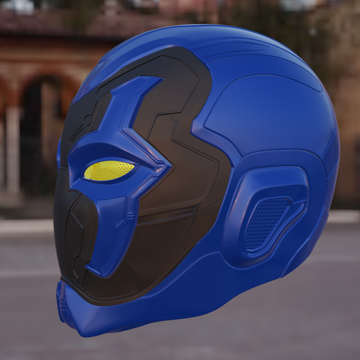 3D file Blue Beetle Helmet STL FILE 🪲 ・3D printer model to download・Cults