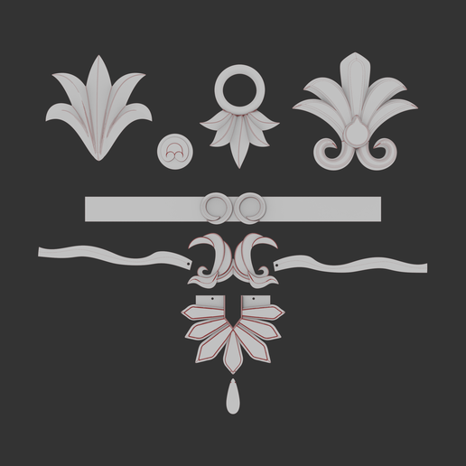 ⭐ Aglaea Accessories - Honkai Star Rail・ STL File for 3D printing・Cults