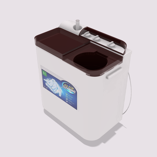 🍽️ 3D twin-tub washing machine model・ STL File for 3D printing・Cults