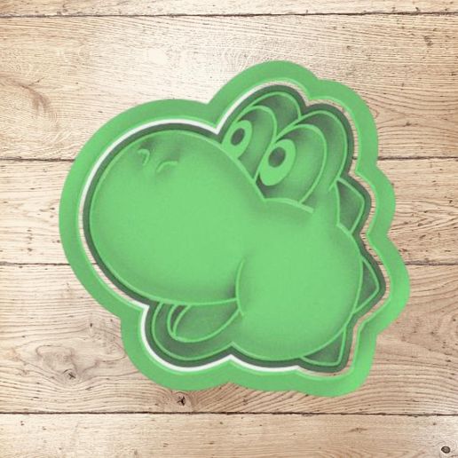 Archivo STL YOSHI ( MARIO BROS ) COOKIE CUTTER 🍪 ・Design para impresora ...