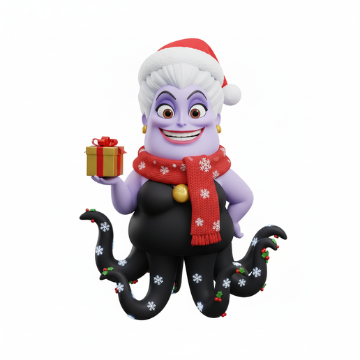 🎄 Christmas Ursula Sea Witch 3D Model STL・ STL File for 3D printing・Cults
