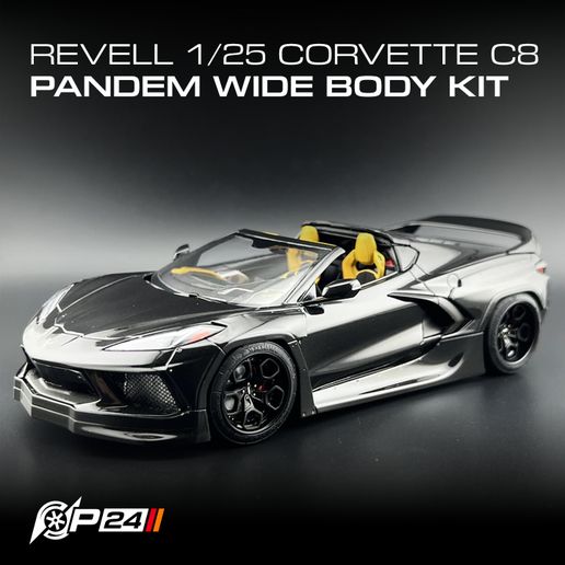 🚗 Revell 1/25 Corvette C8 Pandem Wide Body Kit・ STL File for 3D ...