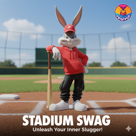 🐇 Street Bunny Inspired by Bugs Bunny - One-Piece 3D Model・ STL File ...