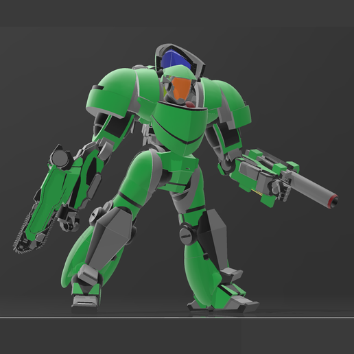 3D file American Mecha Samson Mk2 Battlearmor 4" figurines 🪖 ・3D print ...