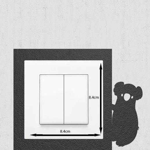 🐨 Koala Light Switch Cover – Cute Koala Decorative Frame – Laser Cut ...