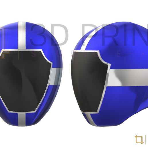 🪖 Power Rangers Helmet Blue Lightspeed Rescue・ STL File for 3D printing ...