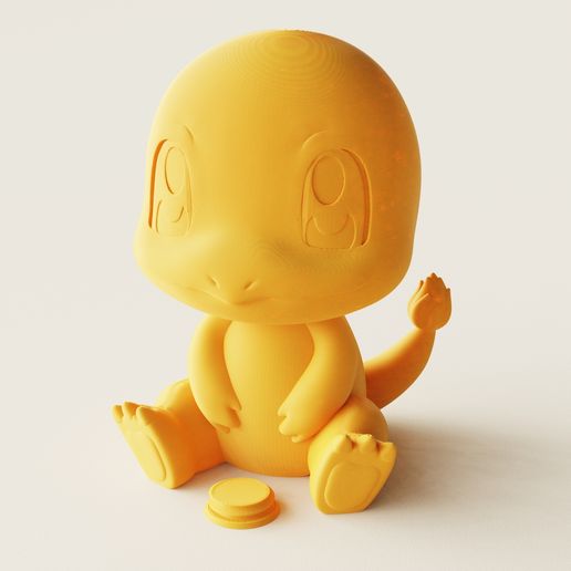 🪙 "Charmander Coin Bank - 3D Printable with Screw-On Base for Easy ...