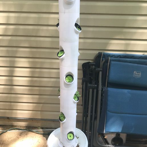 🪴 Modular Hydroponic Tower Planter・ STL File for 3D printing・Cults