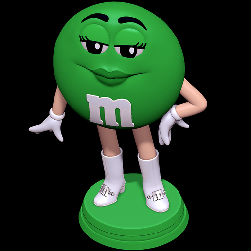 Ms. Green - M&M's 🟢・ 3D File for 3D printing・Cults