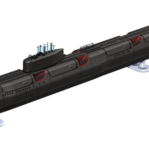 🧸 Soviet Echo Class Submarine – Detailed 3D Printable 1.4m Model with ...