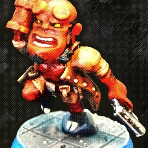 🎲 Chibi Hellboy・ STL File for ・Cults