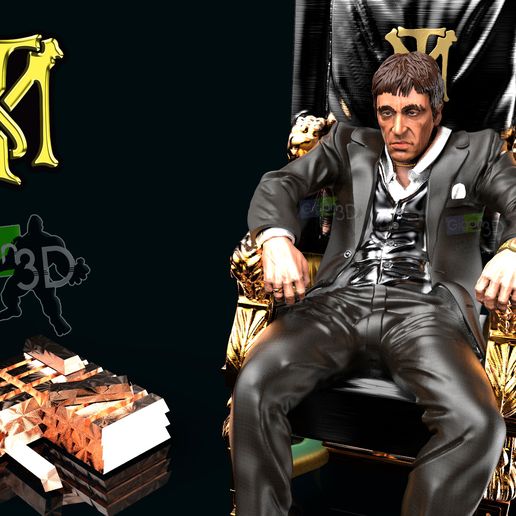 🎬 TONY MONTANA・ STL File for 3D printing・Cults