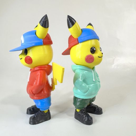 👦 Urban Pikachu Multi-colored(Multipart / 3MF)・ 3MF File for 3D ...