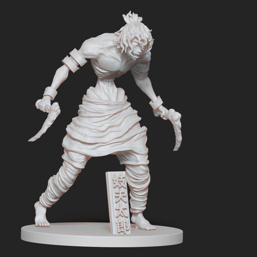 🎨 Gyutaro 3D Fan Art Model Demon Slayer・ OBJ File for 3D printing・Cults