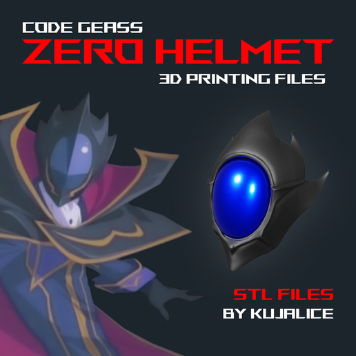 🧑‍💻 CODE GEASS Zero Helmet Lelouch Vi Britannia - STL Files for 3D ...