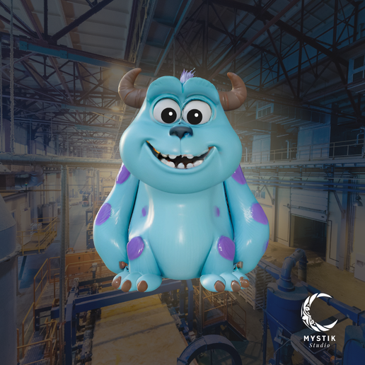 👹 Sulley Chibi - The cutest monster of Monsters Inc.・ STL File for 3D ...