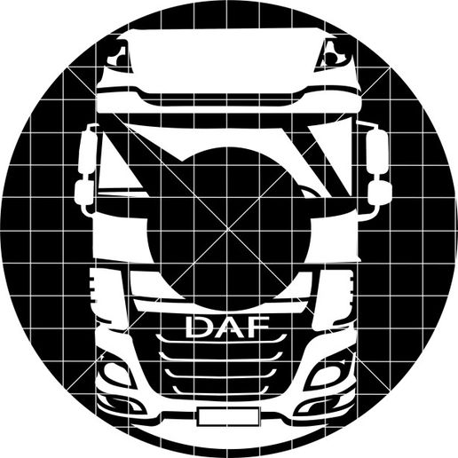 🚚 DAF truck for laser cutting on vinyl record DXF file・ DXF File for ...