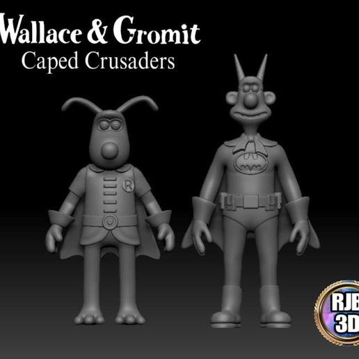 STL file WALLACE AND GROMIT CAPED CRUSADERS 👾 ・3D printer model to ...