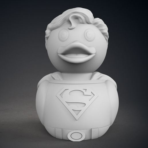 STL file Cute Superman Rubber Duck 🦸‍♂️ ・Design to download and 3D ...