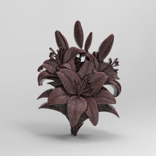 💐 lily flower cnc・ STL File for 3D printing and CNC machining - Laser ...