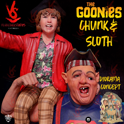 3D file Sloth and Sloth and Chunk The Goonies 🦥 ・3D printer design to ...