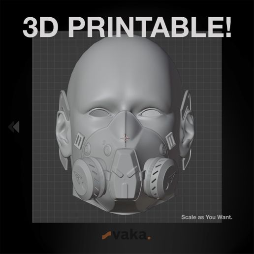 ⚙️ Metal Gear Solid V - Gas Mask 3D Model for Print 3D print model・ STL ...