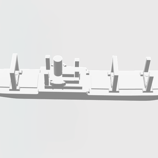 STL file US Type C2 freighter 1:3000 WW2 with Kingposts ⛵ ・3D printable ...