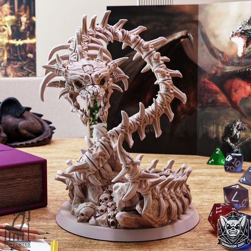 🦴 Bone Naga・ 3D File for 3D printing・Cults
