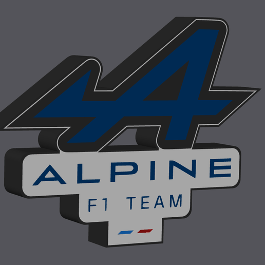 3MF file Formula 1 Alpine Led Lightbox 🏎️ ・3D printable model to ...