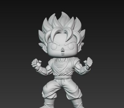 👾 Goku Saiyajin - 3D Collectible Figure (Funko / Super Warrior Style ...
