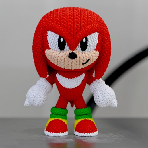 Imprimible en 3D Sonic Knuckles Crochet - Knitted - Multicolor 3D ...