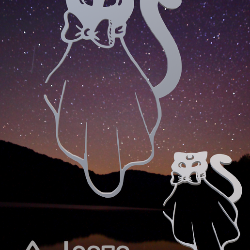 STL file Ghost Cat 👻 ・3D printing idea to download・Cults