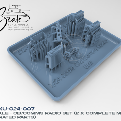 👽 1/24 Scale Motorsport radio/comms/CB unit (Supported) – STL (Digital ...