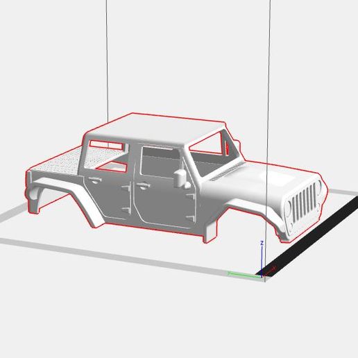 3D print SCX24 JEEP Wrangler body • made with Voxelab Aquila・Cults