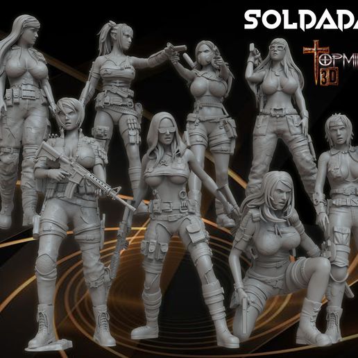 🫡 SOLDIER WARRIORS FOR TABLETOP WAR HAMMER・ STL File for ・Cults