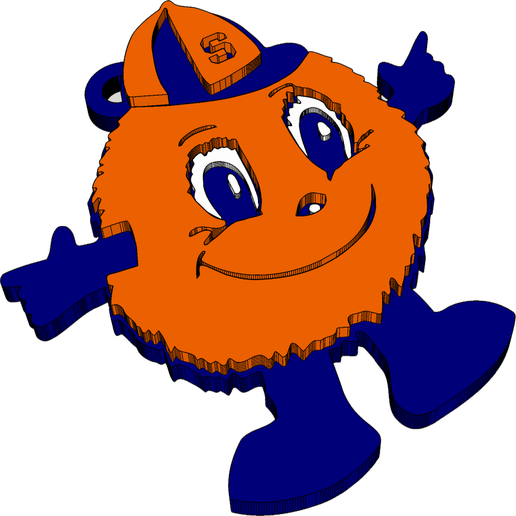 Free 3D file Syracuse Orangmen Mascot Keychain 🗝️ ・3D printing model to ...