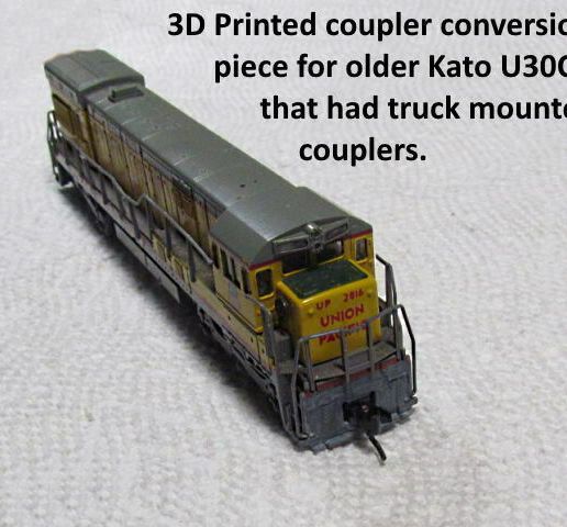 🎨 N Scale Kato U30C 3D Printed Coupler Conversion..........・Free 3D File for ・Cults