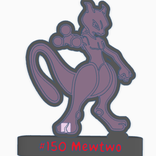 🔦 Mewtwo-Inspired LED Lamp with Engraved Base (#150)・Free STL File for ...
