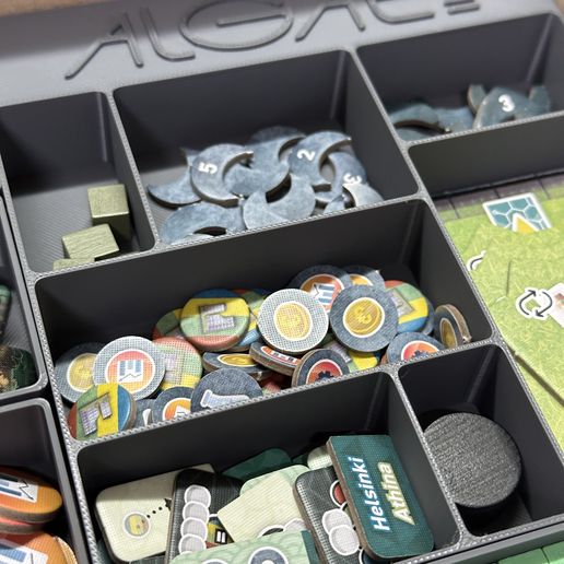 Archivo STL Algae, inc Boardgame insert ♟ (3MF)・Modelo para descargar y ...